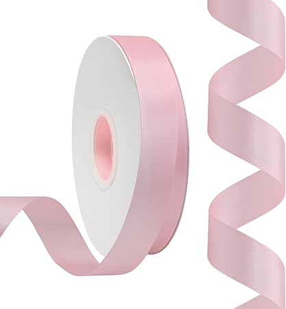 Amazon.com: Rilisili Pearl Pink Satin Ribbon 7/8 Inch 50 Yards Double ...