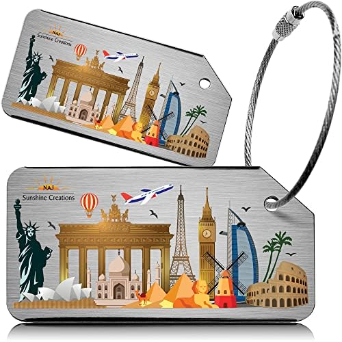 Luggage Tags 2 PCS, Luggage Labels for Suitcase, Travel Accessories ...