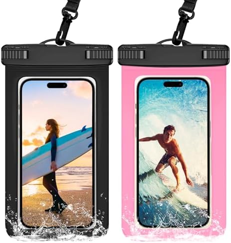 Amazon.com: 5 Pack Waterproof Phone Pouch IPX8 Universal Waterproof ...