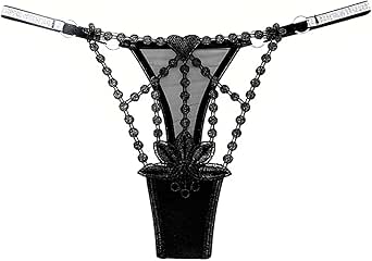Amazon.com: bawilom G-String Thongs for Women with Rhinestone ...