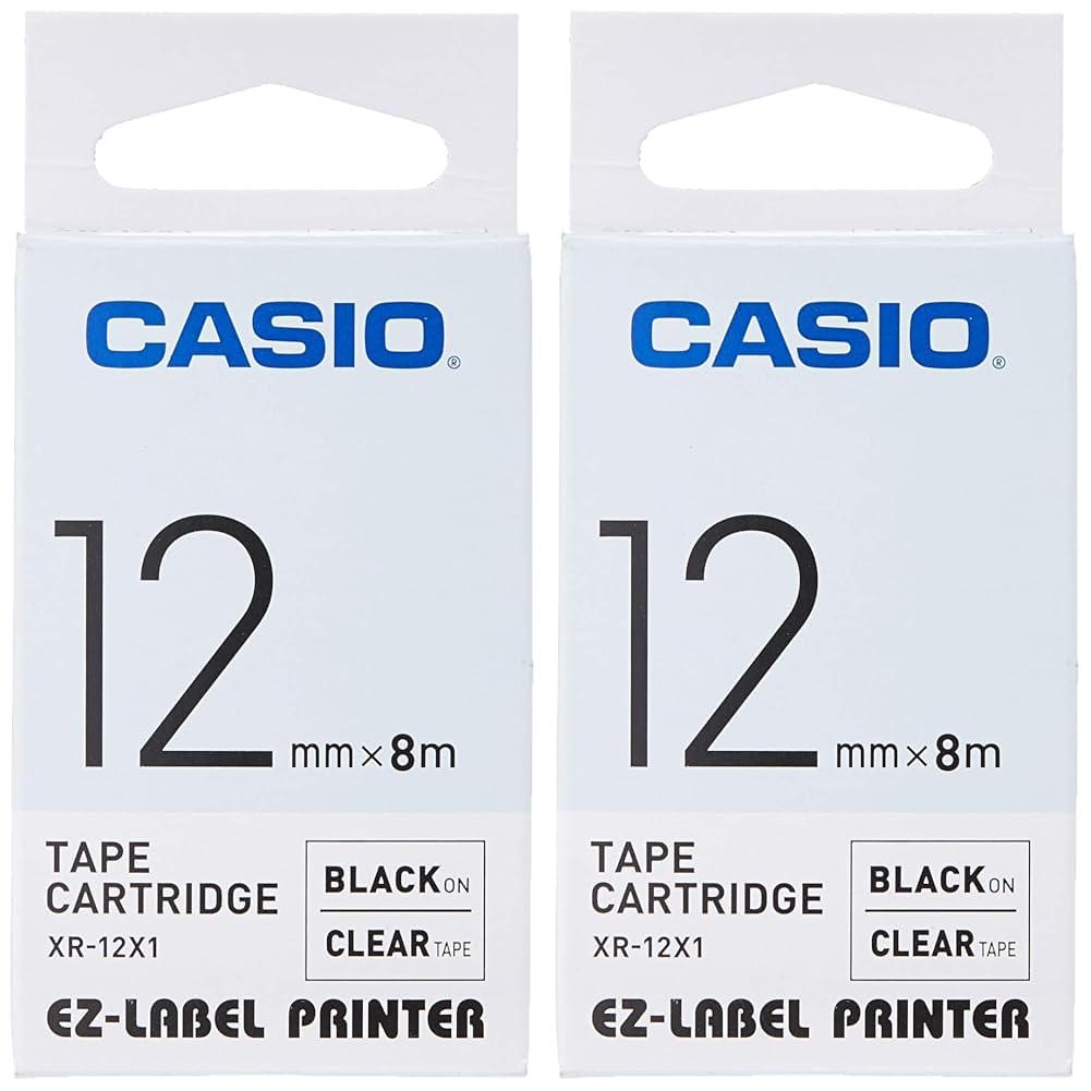 Casio XR-12X Label Printer Tape (Clear) (Pack of 2) : Amazon.in: Office ...