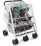 Amazon.com : Double Stroller Rain Cover, Waterproof Weather Shield for ...