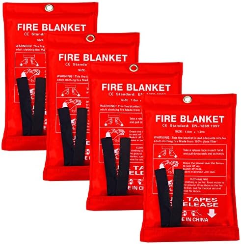 Fire Blanket Fire Suppression Blanket for People Fiberglass Fire ...