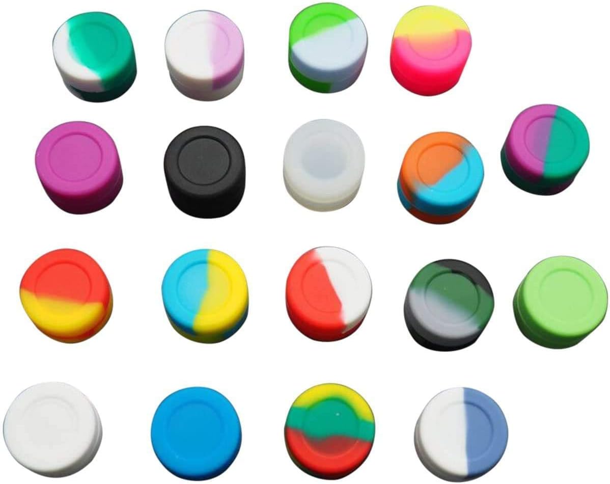 Amazon.com: Gentcy Silicone 3ML 100pcs Lots Silicone Container Silicone ...