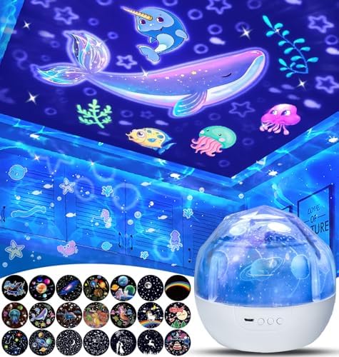 Amazon.com: 21 Sets of Films, Projector Night Light for Kids Bedroom ...