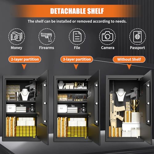 Snapklik.com : 4.2 Cu Ft Large Home Safe Fireproof Waterproof, Digital ...