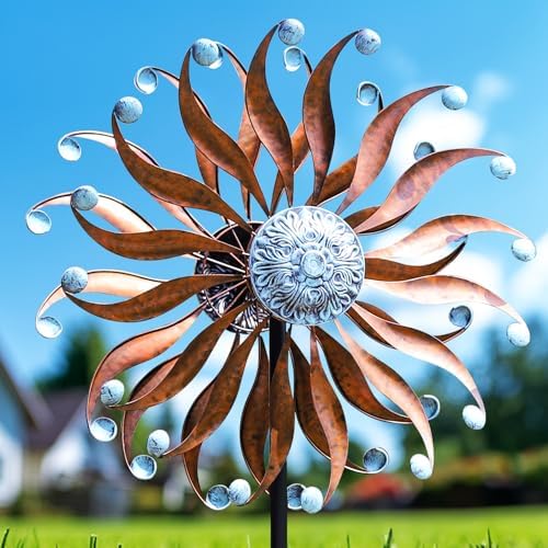 Amazon.com: Cyan Oasis Yard Garden Wind Spinners Outdoor- Extra Large ...