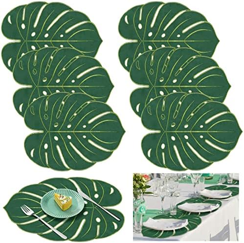 Amazon.com: Gift Boutique 50 Disposable Tropical Palm Leaf Paper Place ...