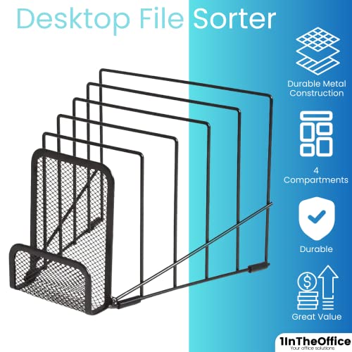 Snapklik.com : 1InTheOffice Metal Incline Desktop File Sorter