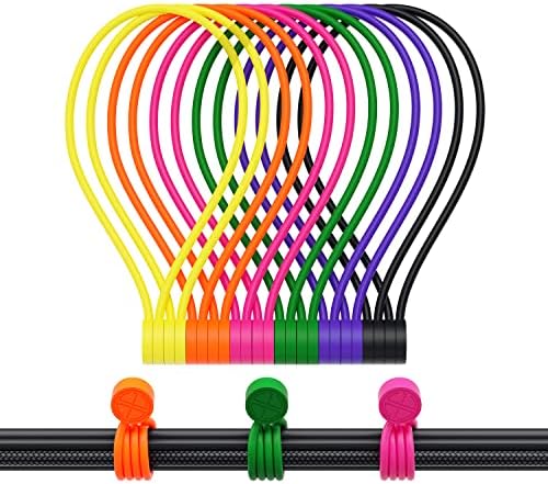 Amazon.com: SOOOEC Magnetic Cable Ties, 16 Pack Mixed Double Face Color ...