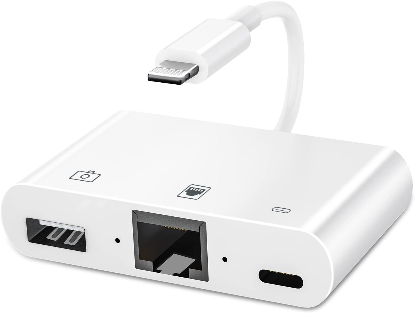 Amazon.com: Lightning to Ethernet Adapter, [Apple MFi Certified] 2 in 1 ...