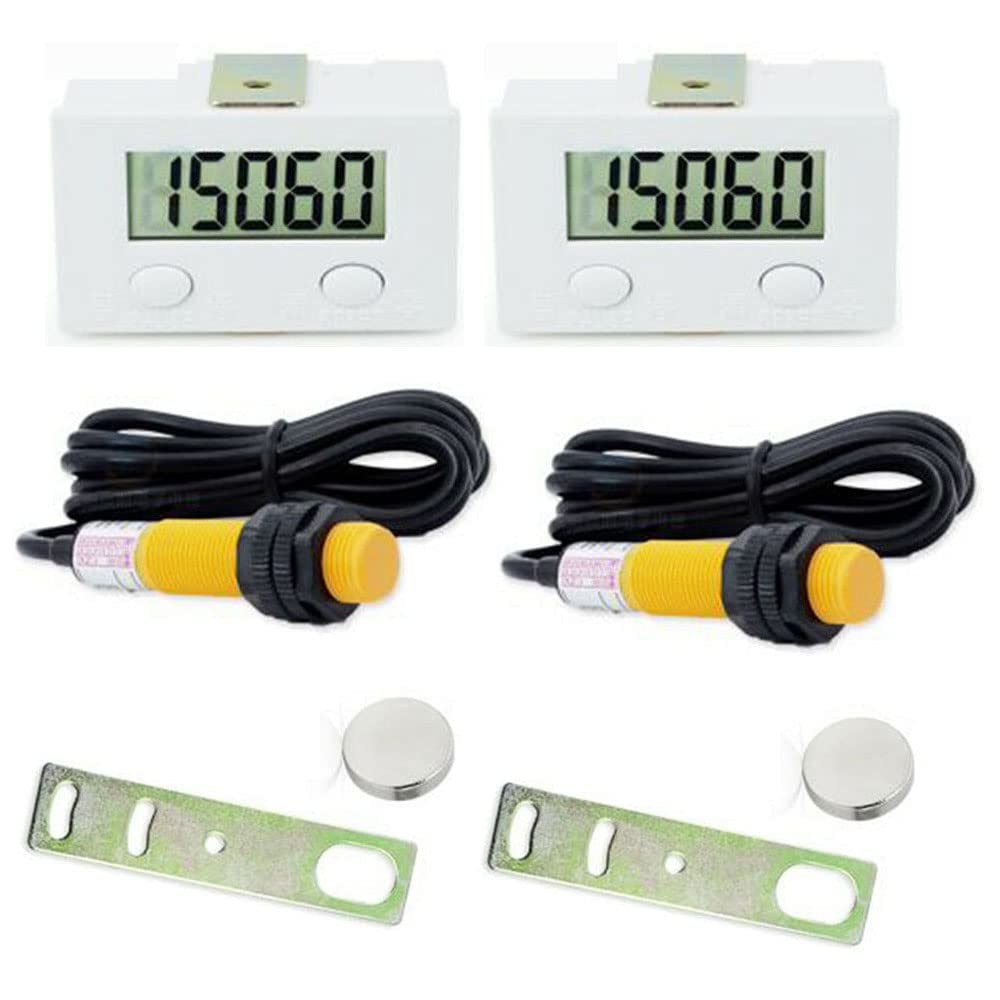 Amazon.com: 2 Packs 5 Digit Digital Electronic Counter Puncher Magnetic ...