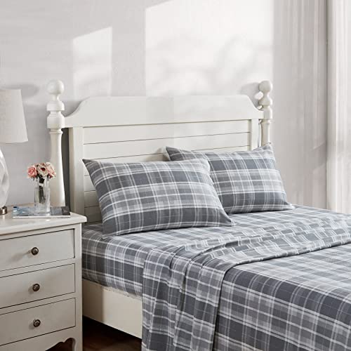Laura Ashley - Full Sheet Set, Cotton Flannel Bedding, Brushed for ...
