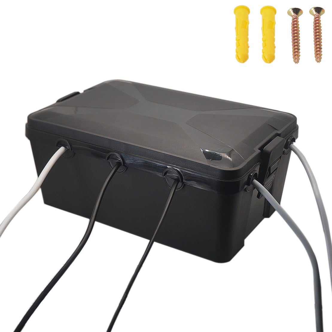 LuSumtly Electrical Box, Large Outdoor Waterproof Box Extension Cord ...
