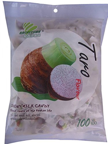 Amazon.com : Gummy Candy Haoliyuan Taro Flavor Sweet Soft Chewy Milk ...