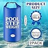 Amazon.com : 2Pcs Blue Pool Step Weights, 50LB PVC Waterproof Swimming ...