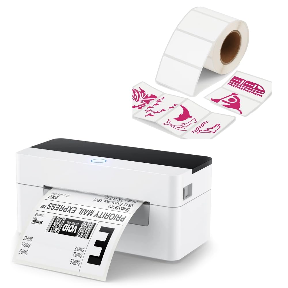 Amazon.com : OFFNOVA Shipping Label Printer & 2.25" x 1.25" Thermal ...