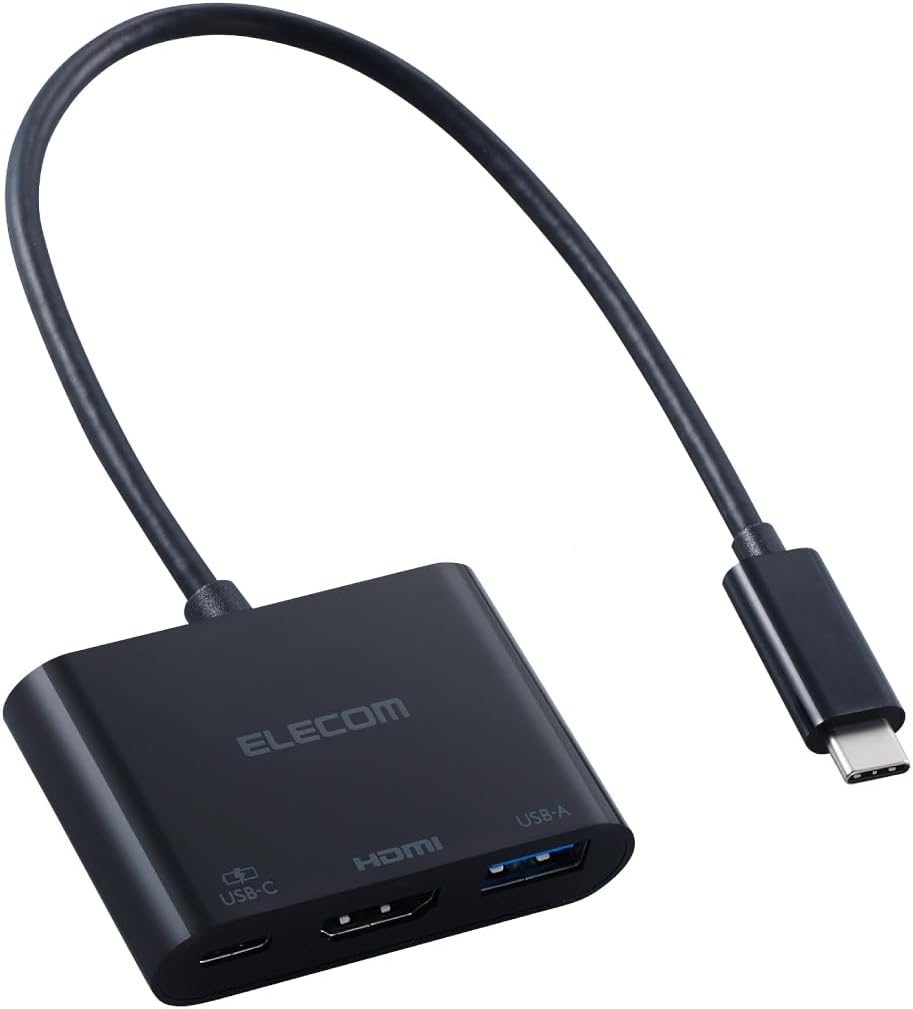 Amazon.co.jp: エレコム USB-C ハブ ドッキングステーション 7in1 PD対応 100W LANポート HDMI 4K60Hz 高速データ転送 5Gbps SD ...