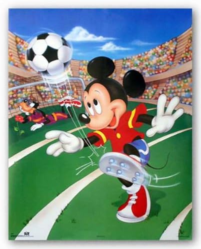 Amazon.com: Walt Disney Mickey Mouse Soccer Art Print Poster Poster ...