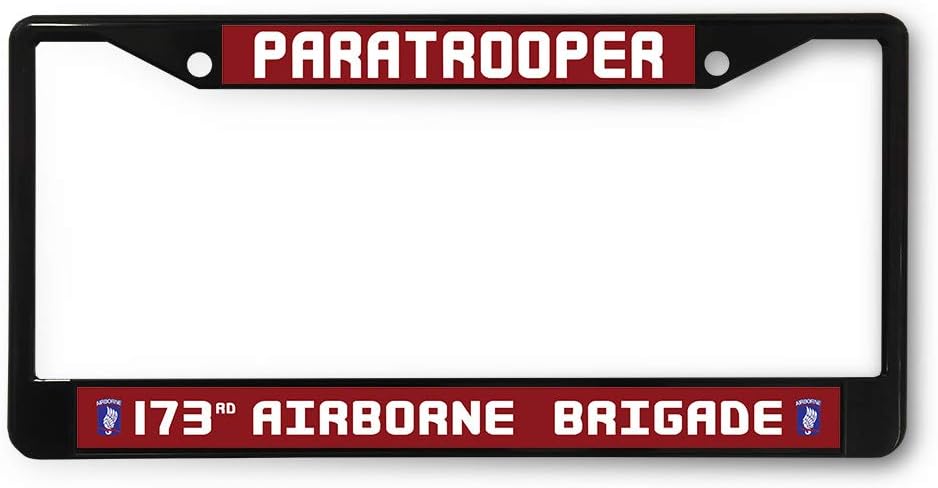 Amazon.com: Metal License Plate Frame Paratrooper 173Rd Airborne ...