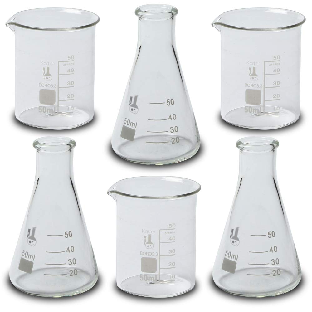 Pack of 6 400mL Capacity WPI CG-0017 Heavy Duty Borosilicate Glass ...
