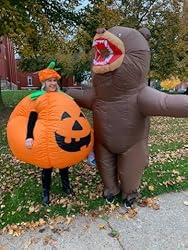 Amazon.com: Qshine Inflatable Halloween Pumpkin Costume Bodysuit Blow ...