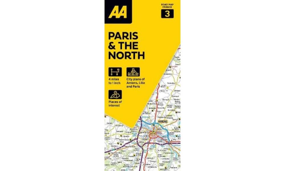 Road Map Paris & The North (AA Touring Map France 03) (AA Road Map ...