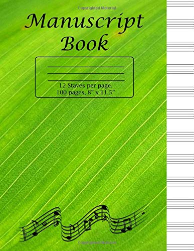 Manuscript Book: Standard Manuscript Book(Green Cover) 8.5" X 11", 100 ...