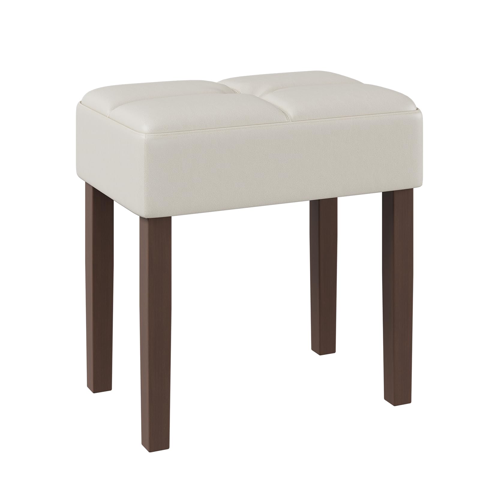 Amazon.com: EOSVALO Leather Vanity Stool, 20 Inch Wide Rectangle ...