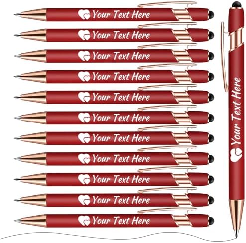 Amazon.com : Vebermo Personalized Pens with Stylus - Custom Printed ...