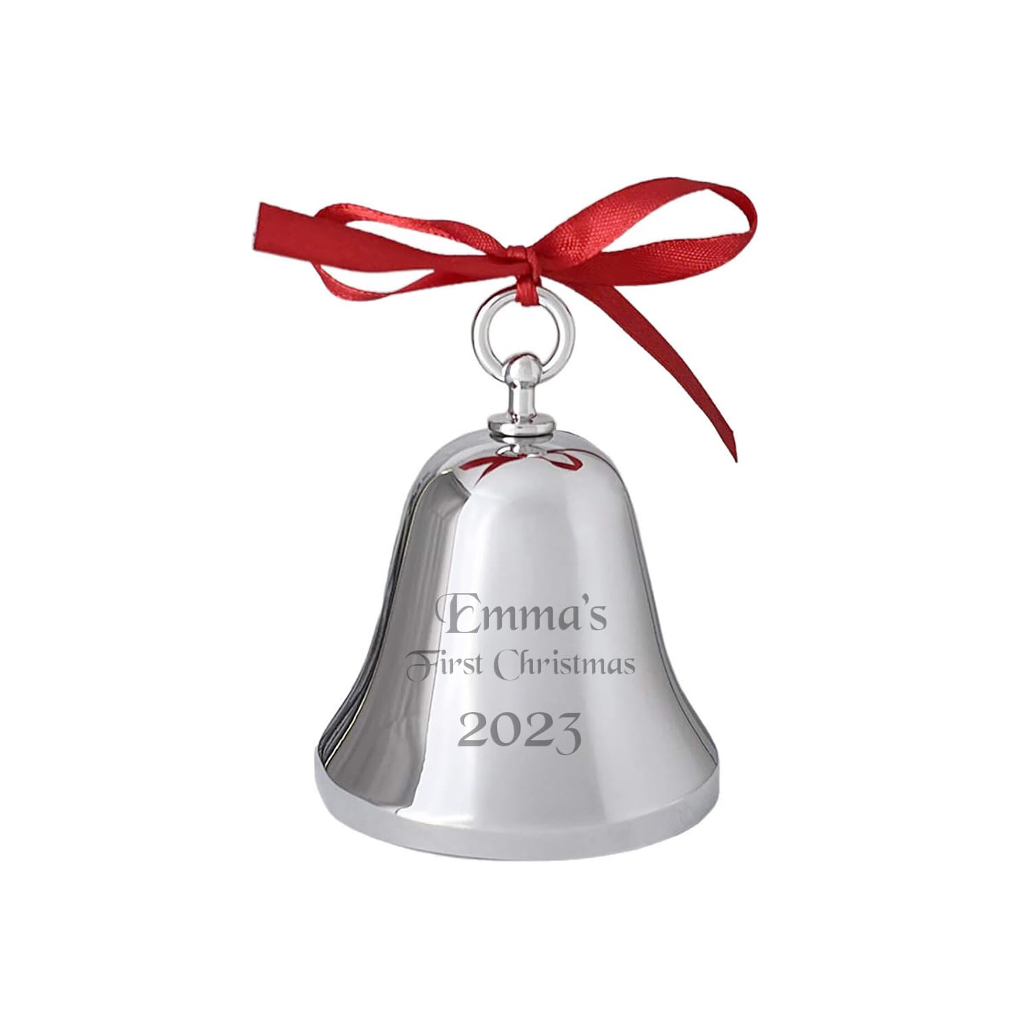 Personalized Silver Bell Personalised Believe Bell Christmas