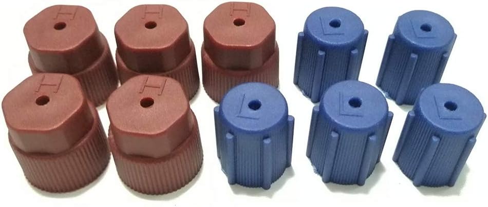 10pcs AC R134a Cap A/C Cap Air Conditioning Service Charging Port Caps ...