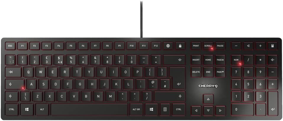 CHERRY KC 6000 SLIM, ultra-flat design keyboard, British layout (QWERTY ...