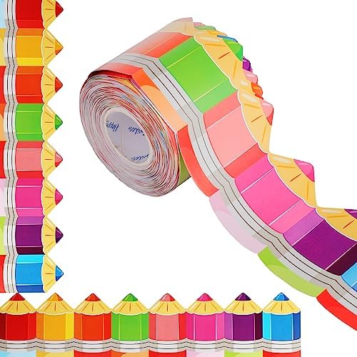 Pencil Bulletin Board Border, 66ft/20m Colorful Pencils Cork Border ...
