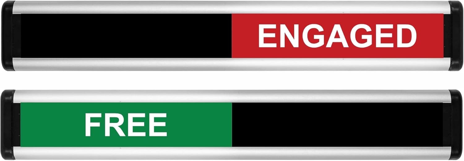 ViroDisplay® Free/Engaged Sliding Door Sign – Green/Red Edition – 214 x ...