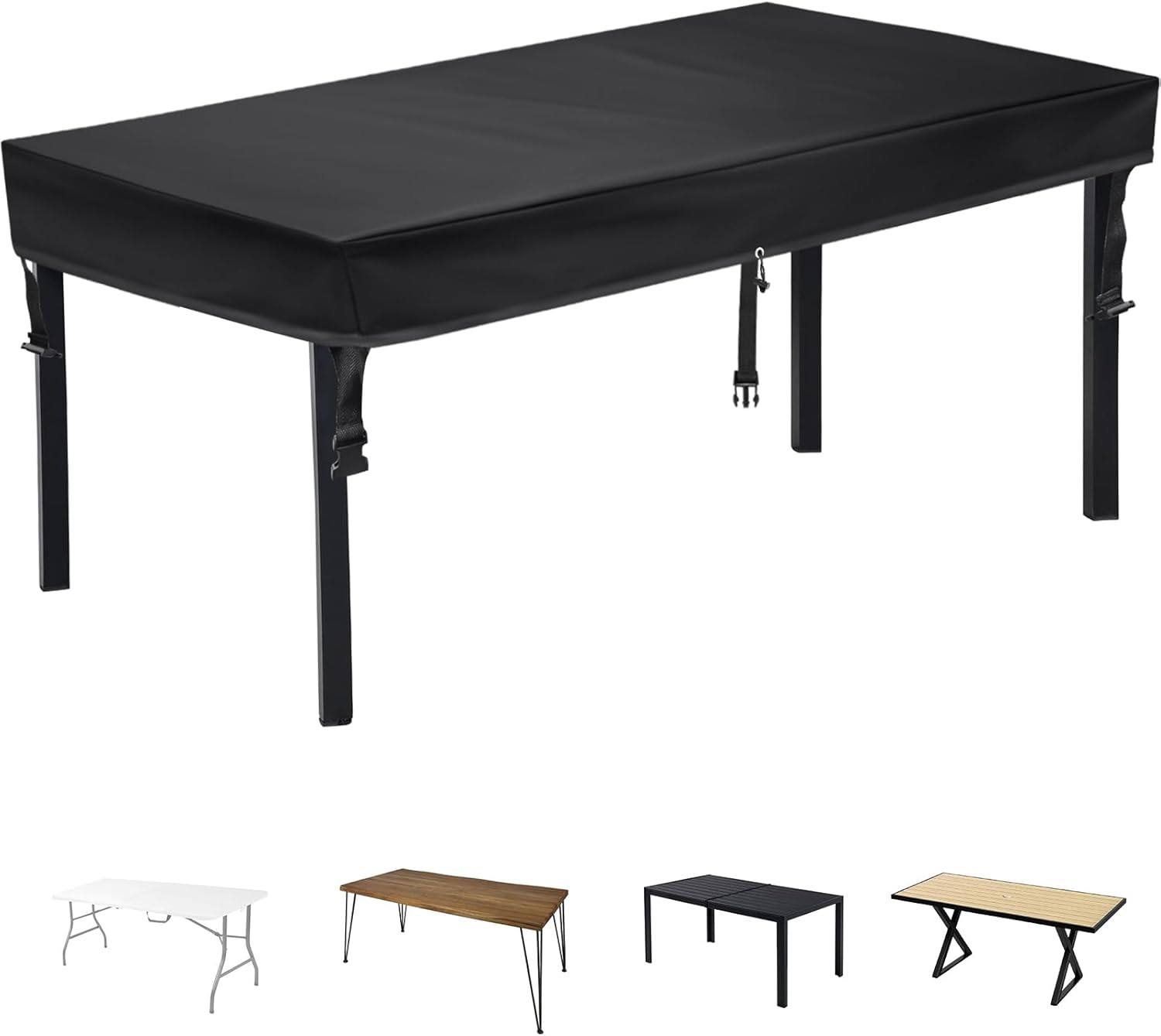 Amazon.com : TOHONFOO Rectangular Patio Table Cover - Waterproof Anti ...