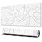 Donboly Gaming Mouse Pad Minimalist Topographic Map Desk Mat Mouse Pad ...