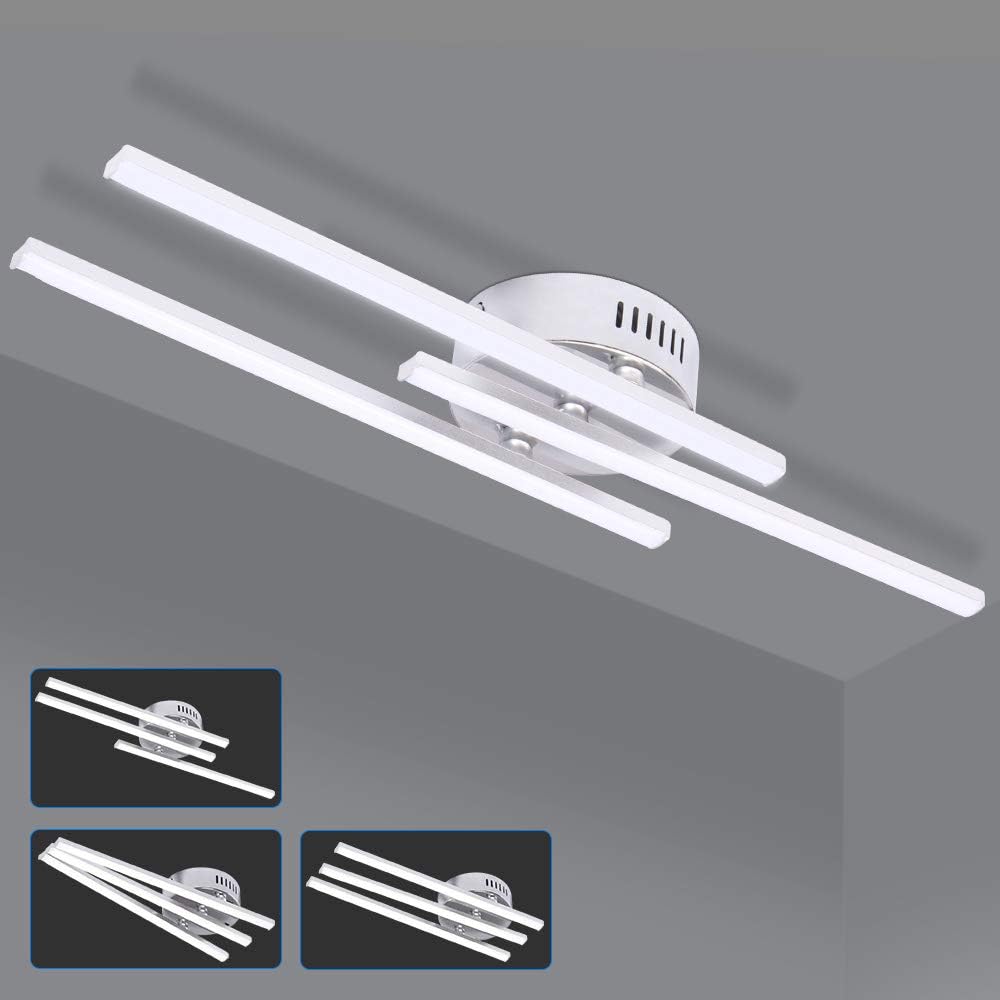 ALLOMN LED Ceiling Light, 21W Chandelier Lamp Modern Parallel Strip ...