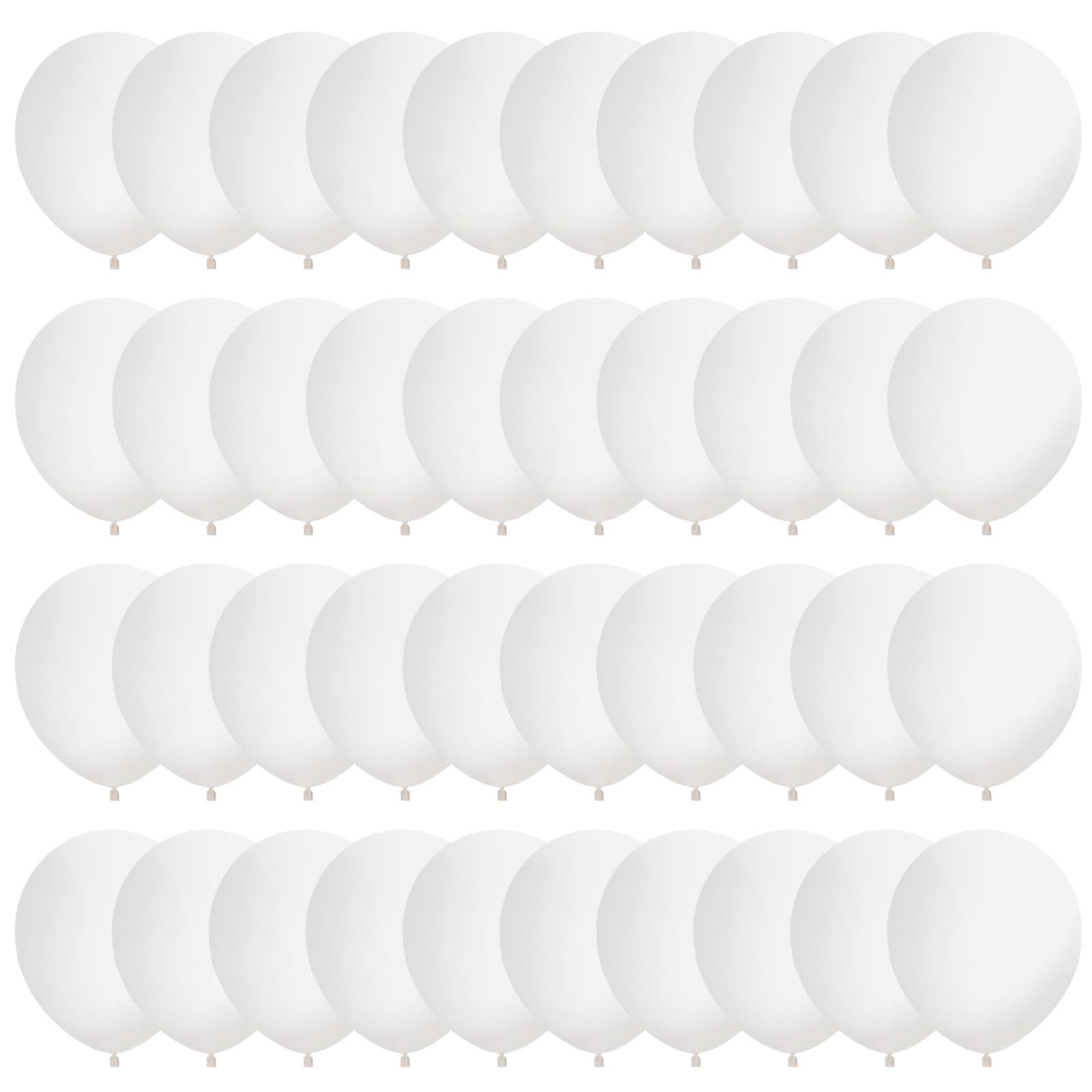 Buy White Balloons with Ribbon, 100PCS 12inch Balloon White Helium ...