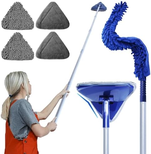 Amazon.com: Wall Cleaner Mop with Fan Duster, BAFEZOZE Baseboard ...