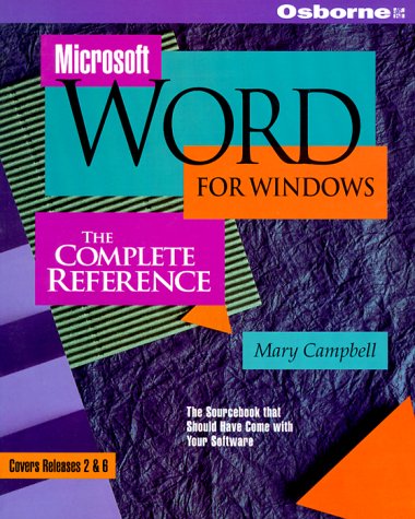 Buy Microsoft Word for Windows: The Complete Reference Book Online at ...