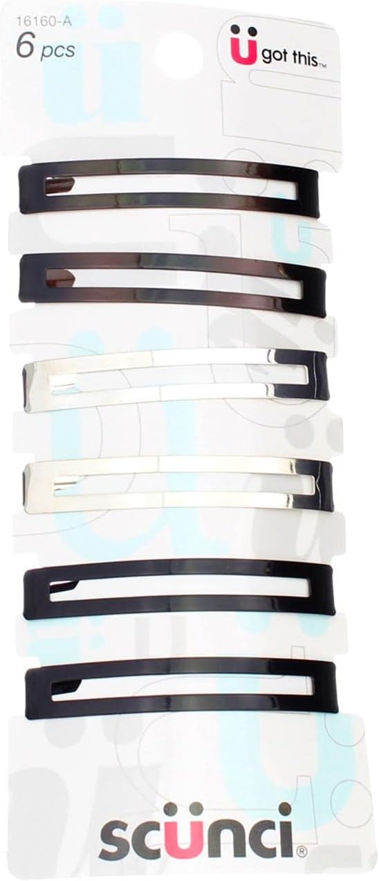 Amazon.com : 30 Pieces Open Center Domed Metal Barrettes Anti-slip ...