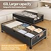 Amazon.com: KITHELP Underbed Storage Containers with Wheels, Large ...
