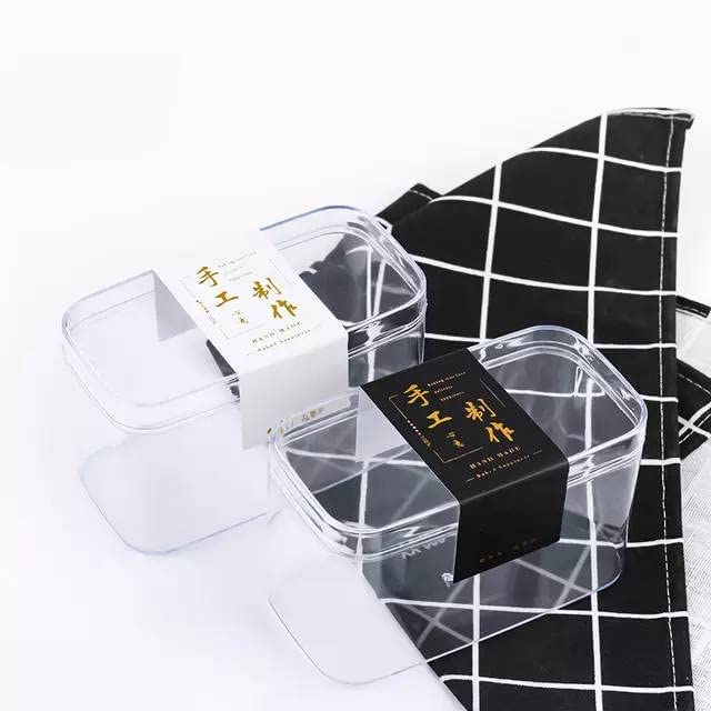 Clear Plastic rectangle pastry box for food packaging like mousse ...