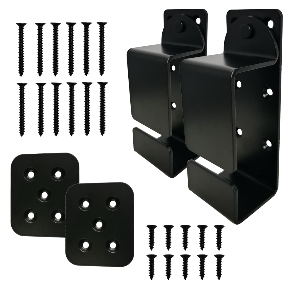 SADIELIFE Door Barricade Brackets (2pcs), Swivel Closed U Shape Heavy ...