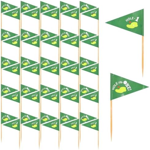 Amazon.com: XIHIRCD 50pcs Golf Themed Toothpick Flags, HOLE ONE ...