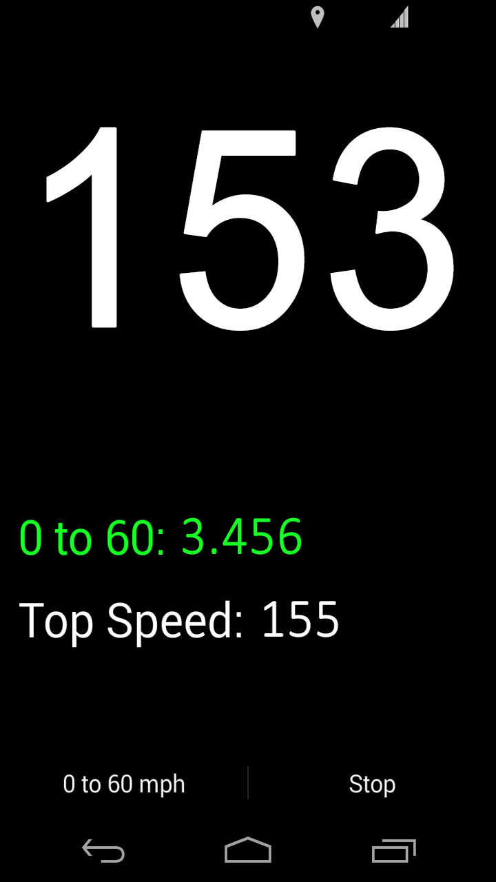 Speedo: 0 to 60 mph - App on Amazon Appstore
