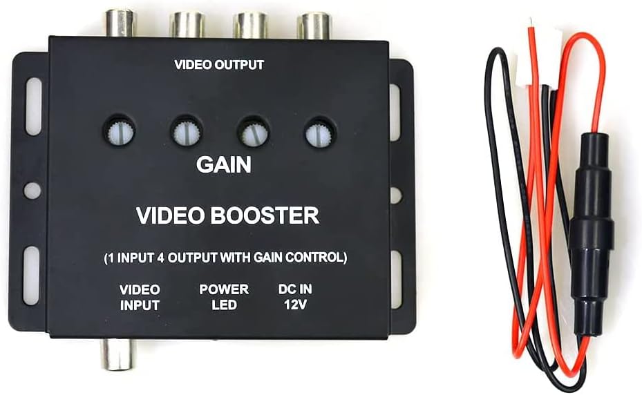 Amazon.com: EnruigeOk Car Video Splitter,1 to 4 RCA AV Video Amplifier ...