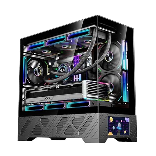 WJCOOLMAN Qianxi MATX Gaming Computer Case - W/Secondary Display Panel ...