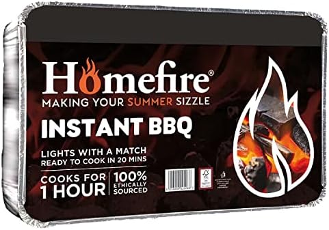 Homefire Instant BBQ Disposable Tray - Pack of 2 Party Size Barbecue ...